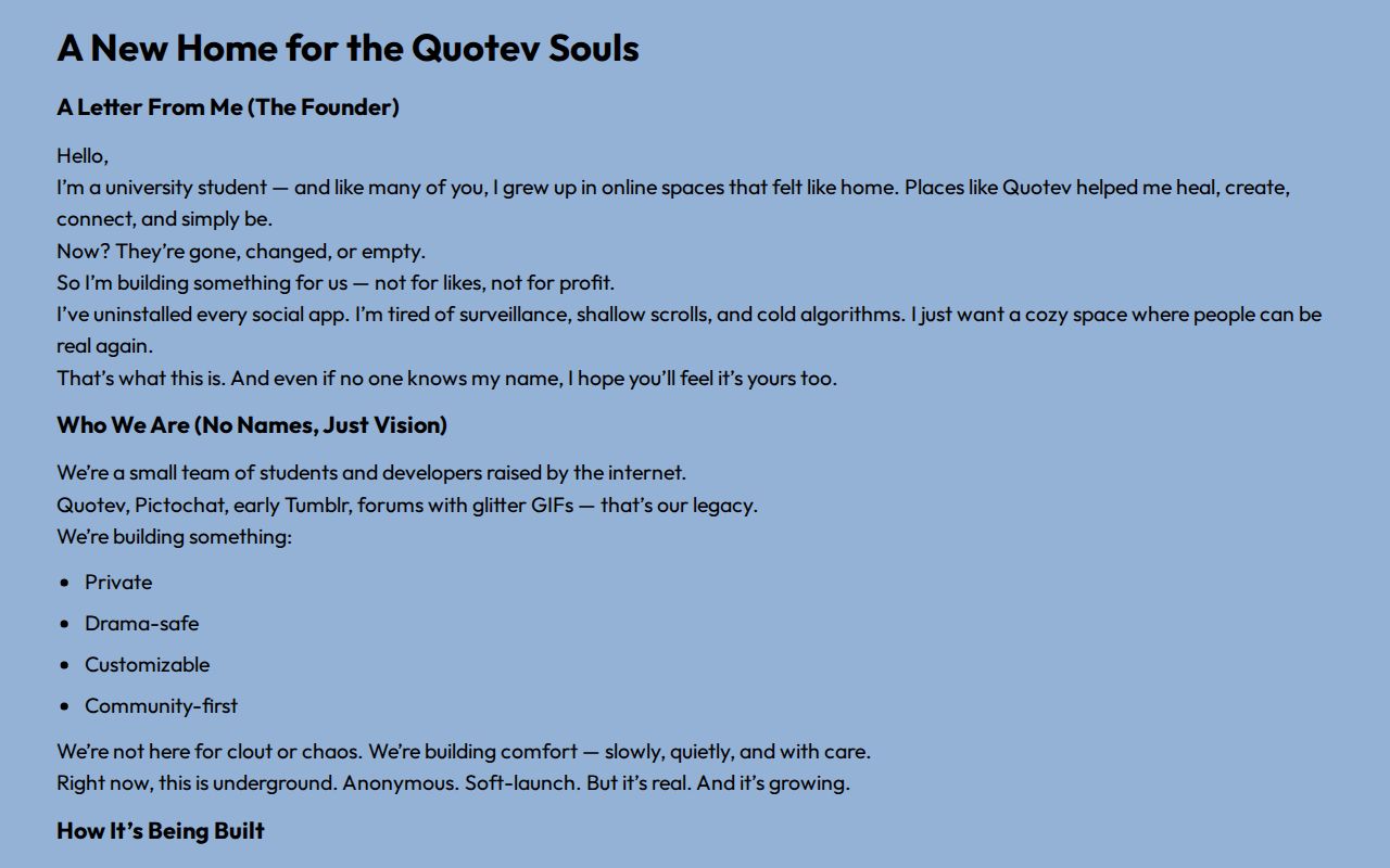 A new home for the Quotev souls